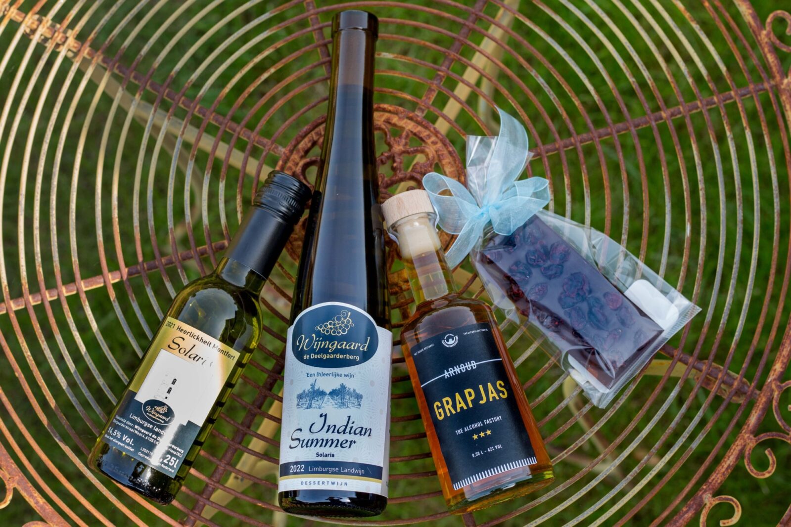 Een mooie strak droge Solaris, Een luxe dessertwijn Indian Summer en ...